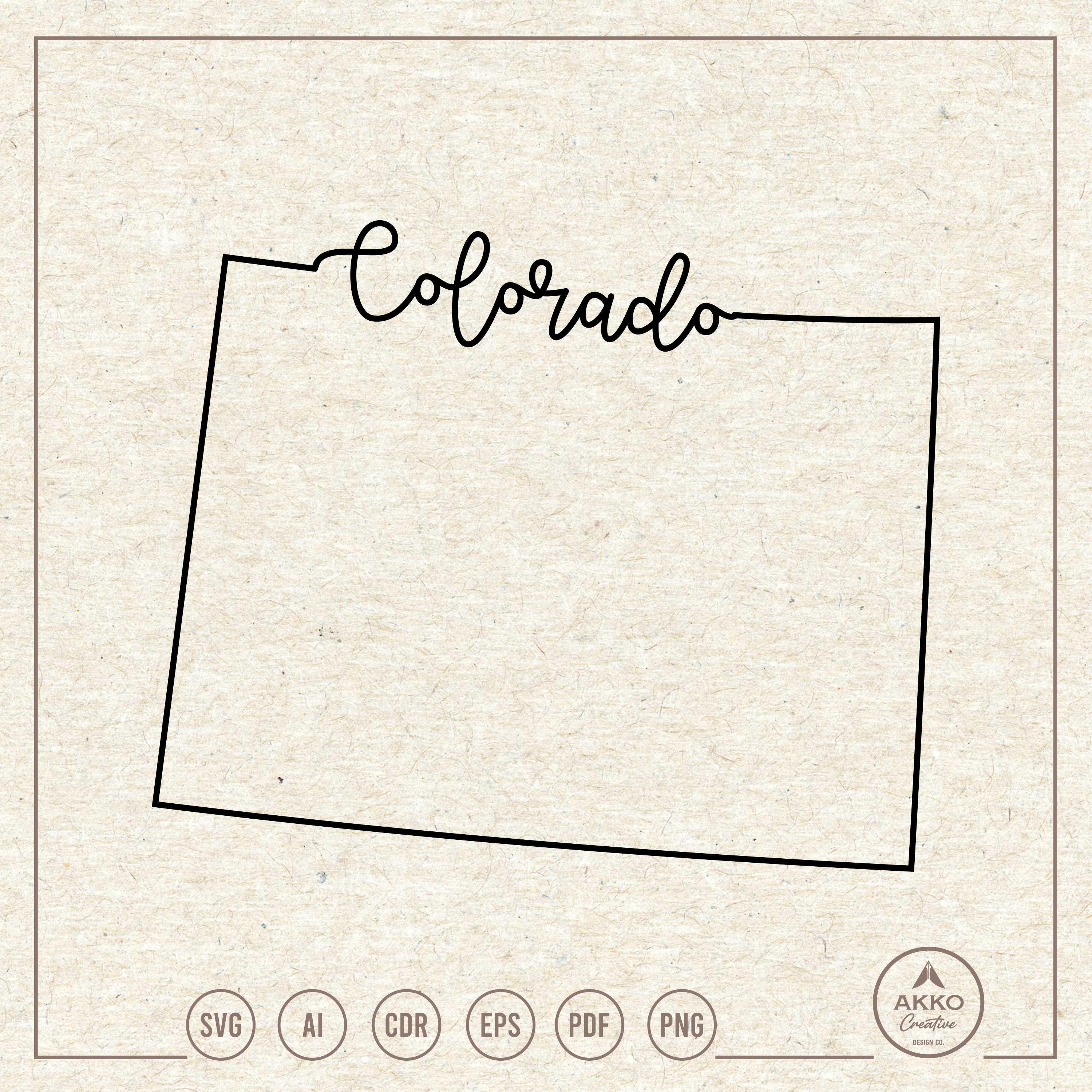 Colorado State Outline Map Svg Png, Clipart, Cricut Silhouette Plotter ...