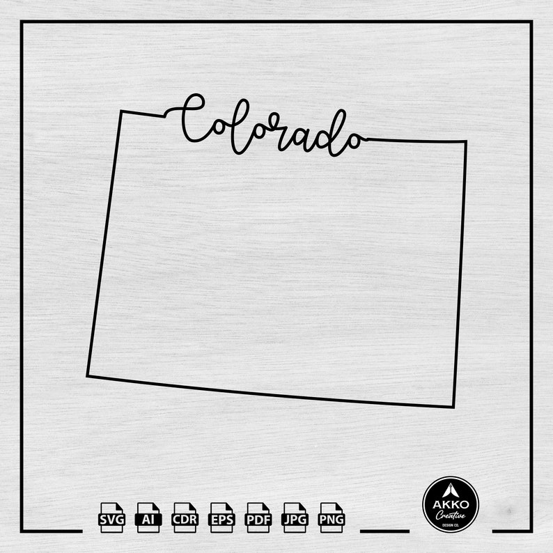 Colorado Svg Png, Outline Colorado Map Svg Png, Colorado State Svg Png ...