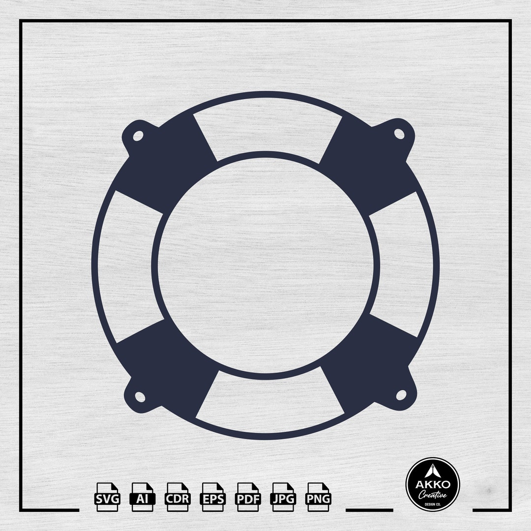 Life Buoy Ring Svg Png, Life Preserver Svg, Rescue EMT Svg, Life Line ...