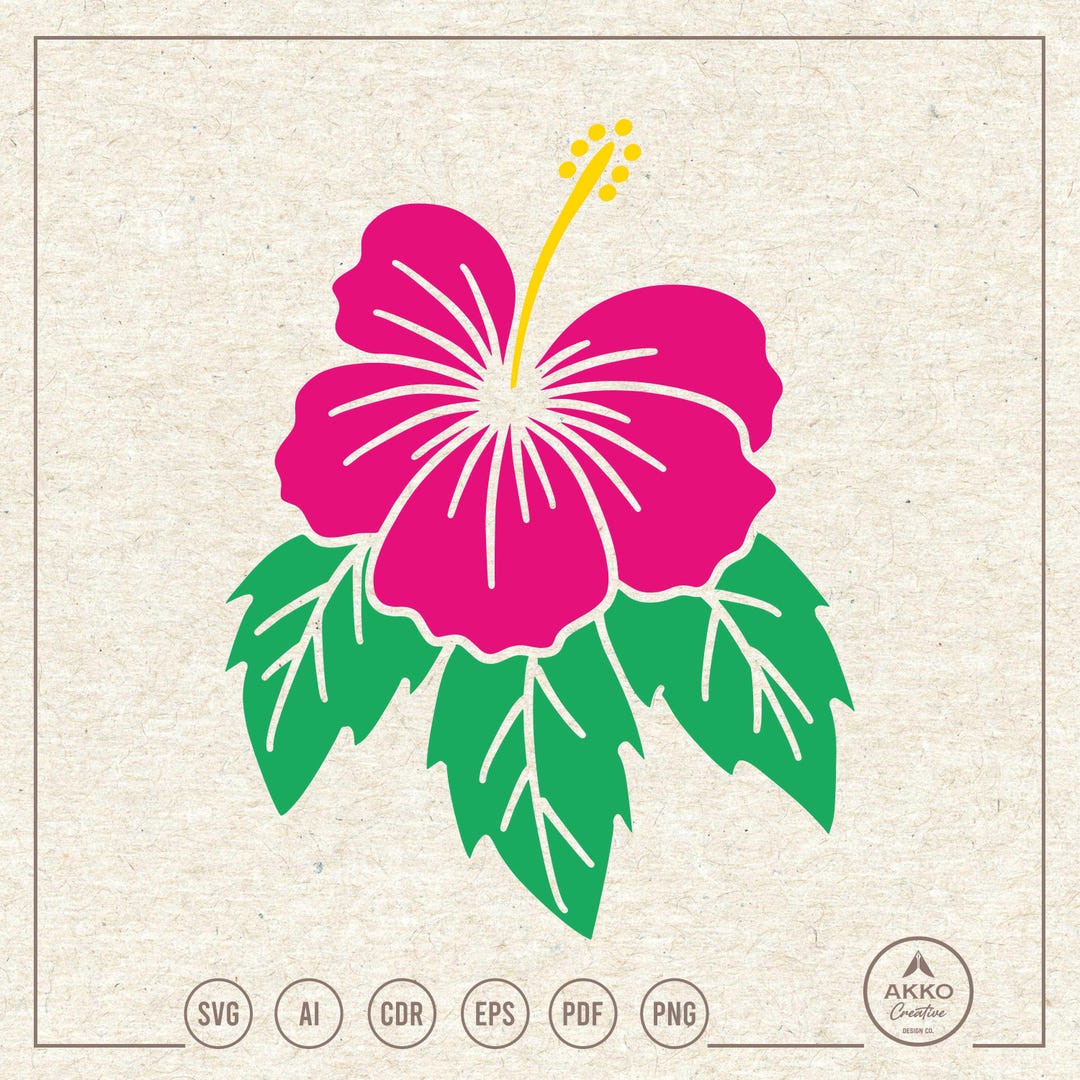 Hibiscus Flower Svg Png, Tropical Clipart, Cricut Silhouette Plotter ...