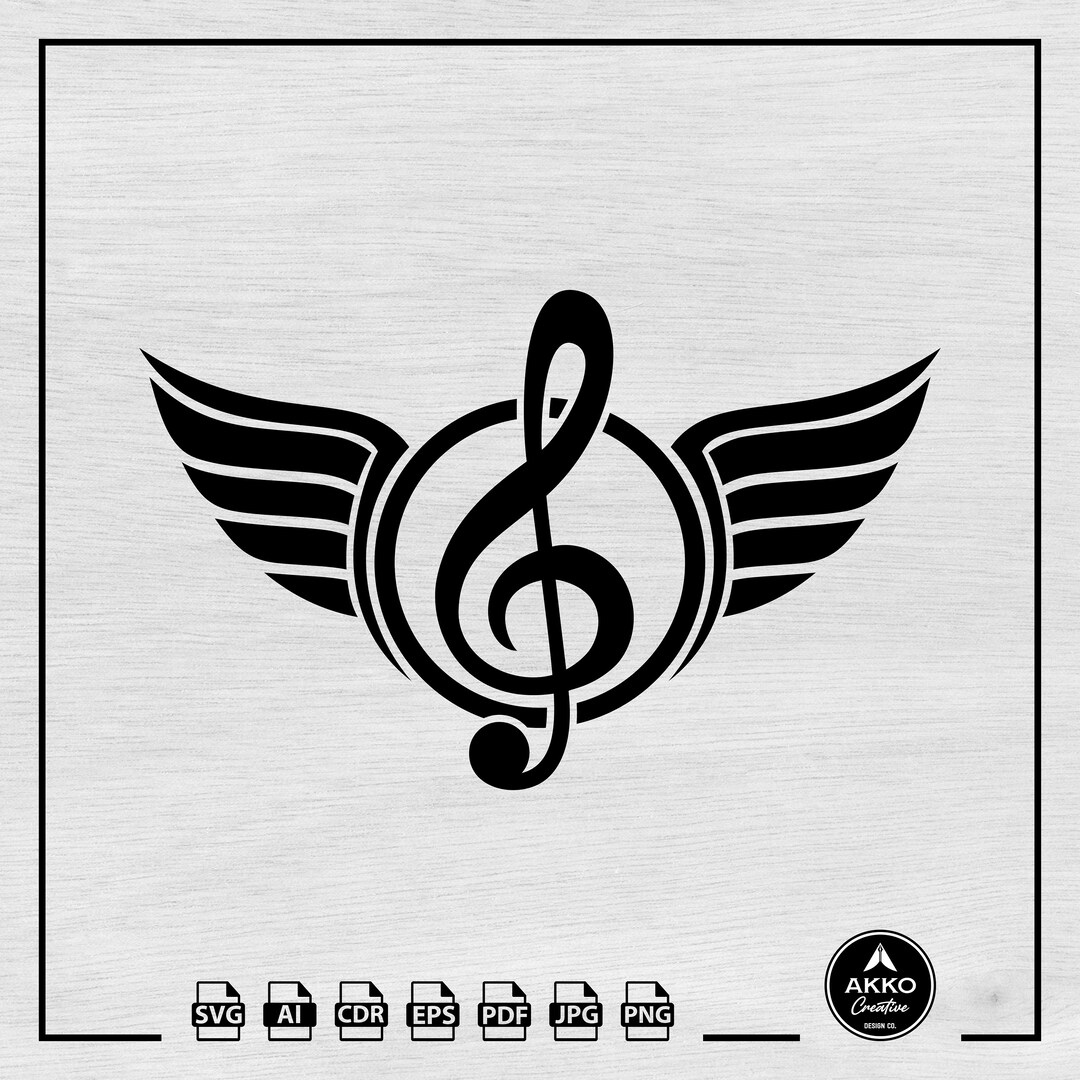 Music Note Svg Png, Music Wings Svg, Note Symbol Svg, Musical Note Svg ...