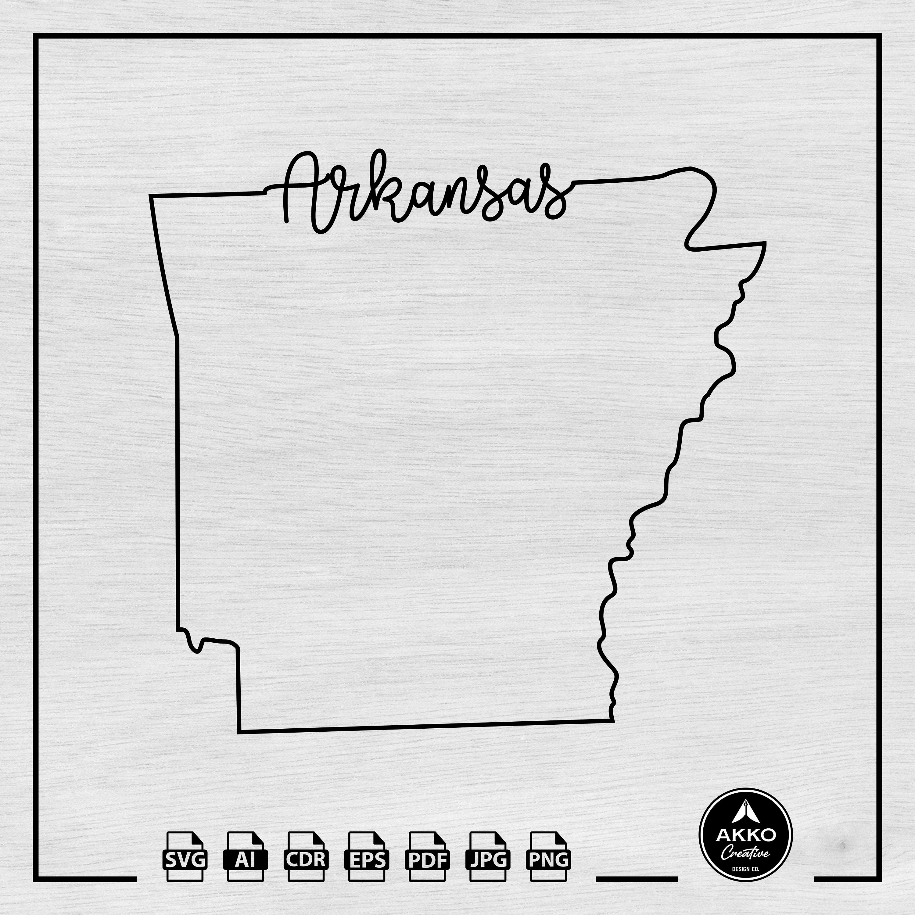 Arkansas Svg Png, Arkansas Outline Map Svg Png, Arkansas State Svg Png ...