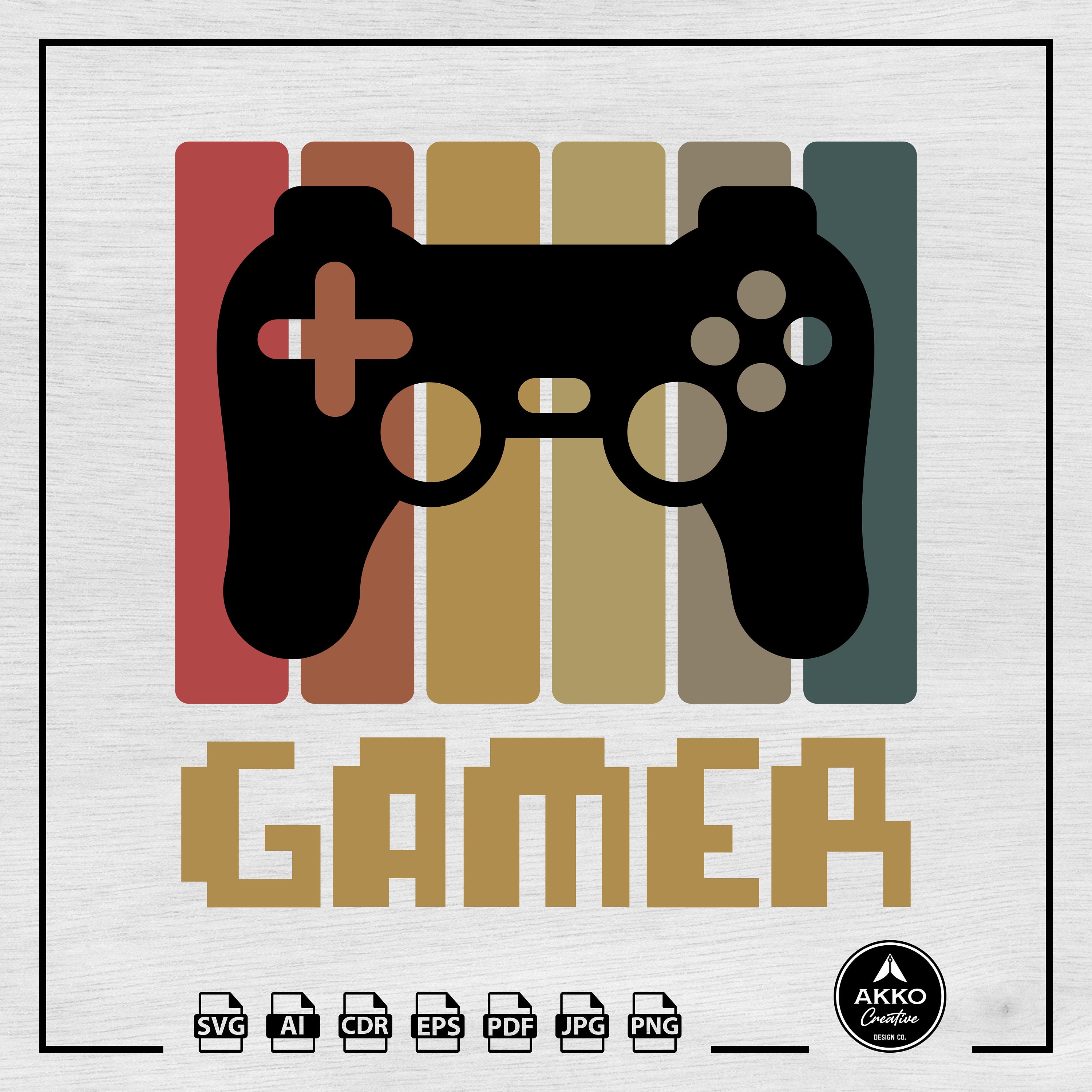 Gamer Svg, Joystick Svg, Video Game Controller Svg, Gamer Retro T-shirt ...