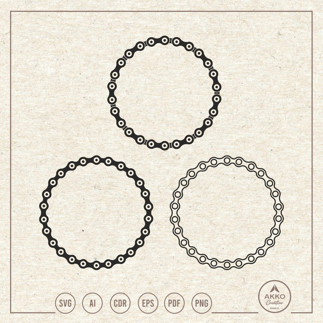 Bicycle Chain Svg Png, Bike Chain Link Svg, Cycle Chain Gear Svg ...