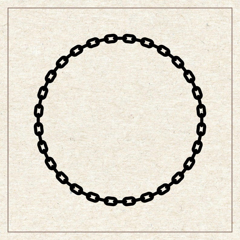 Chain Circle Svg Png, Clipart, Cricut Silhouette Plotter Cut File - Etsy