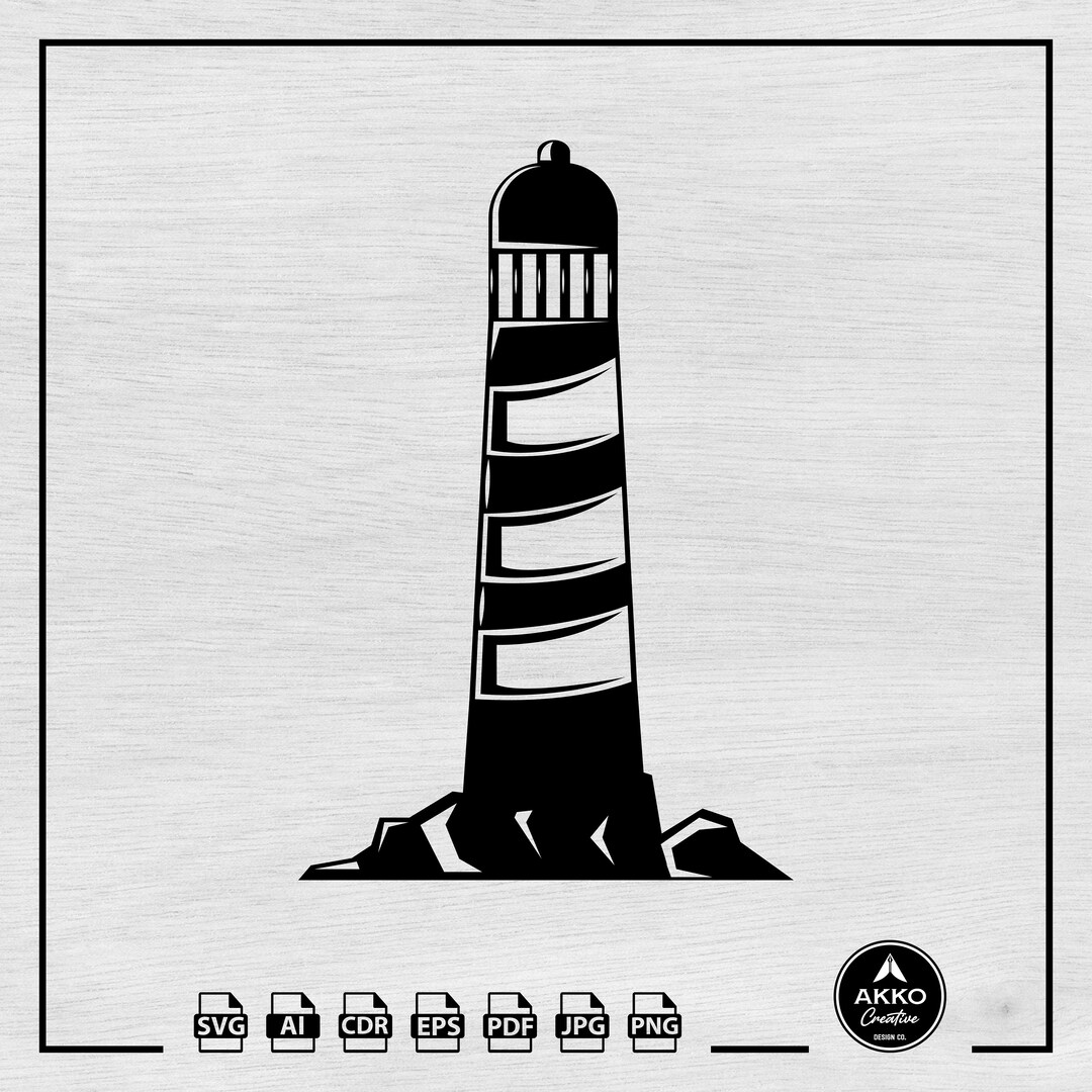 Lighthouse Svg Png, Beacon Svg, Nautical Lighthouse Svg, Lighthouse on ...