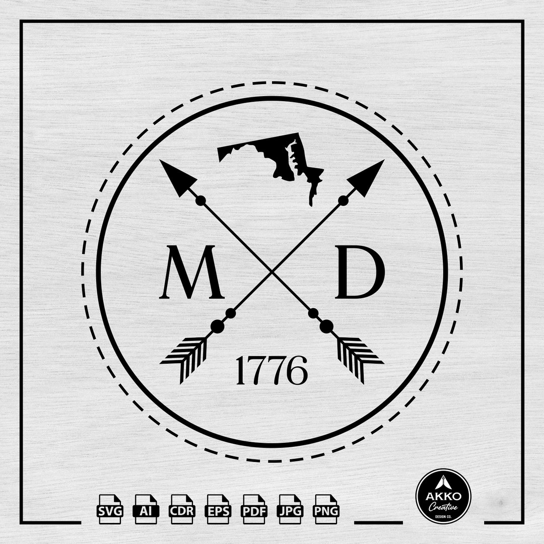 Maryland Svg Png, Maryland State Svg, Maryland Map Svg, Maryland ...