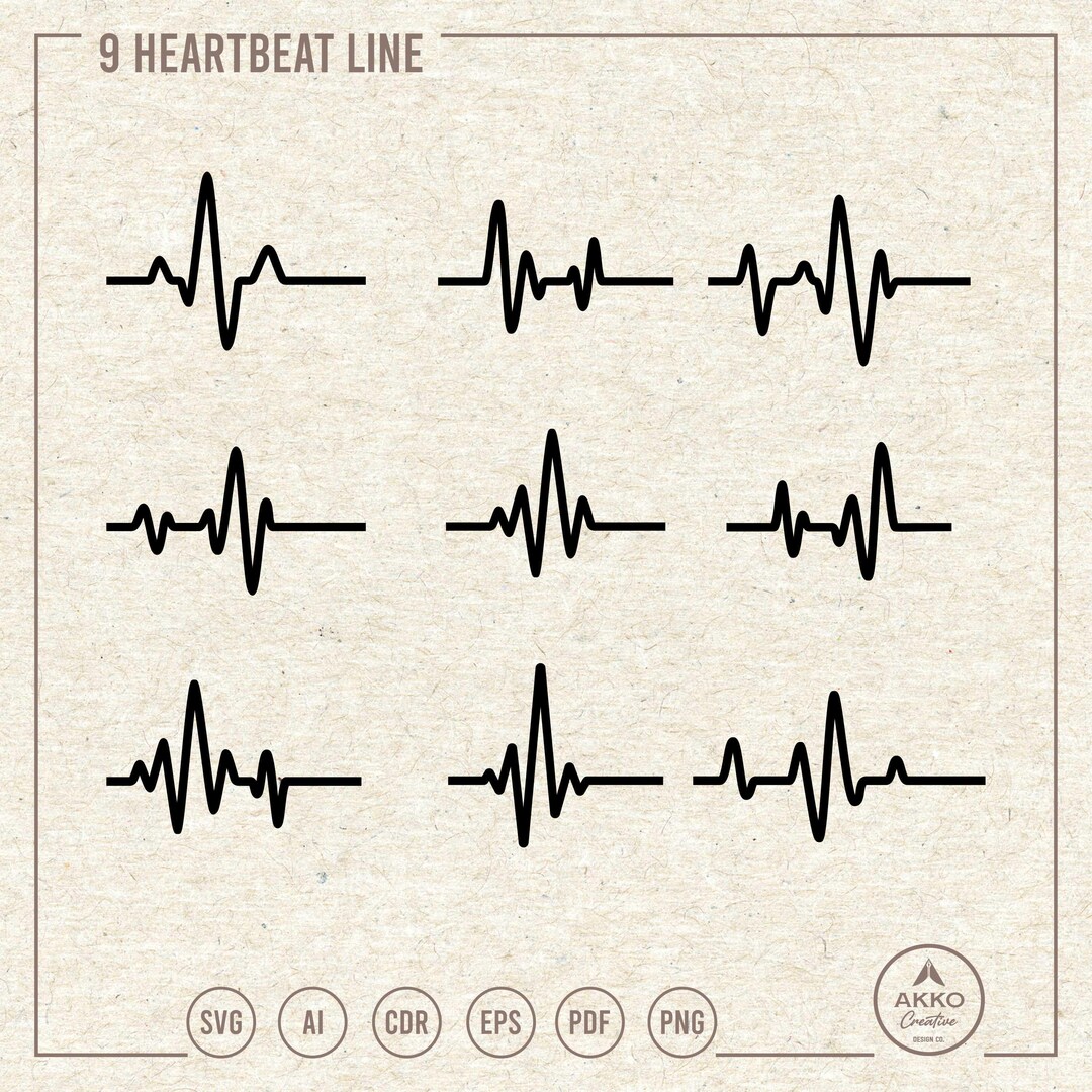 Heartbeat Svg Png, Heart Beat Line, Clipart, Cricut Silhouette Plotter ...