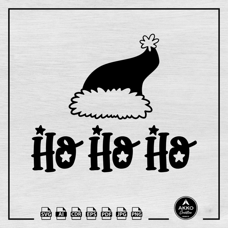 Ho Ho Ho Svg, Santa Svg, Christmas Svg, Santa Hat Svg, Christmas Shirt ...