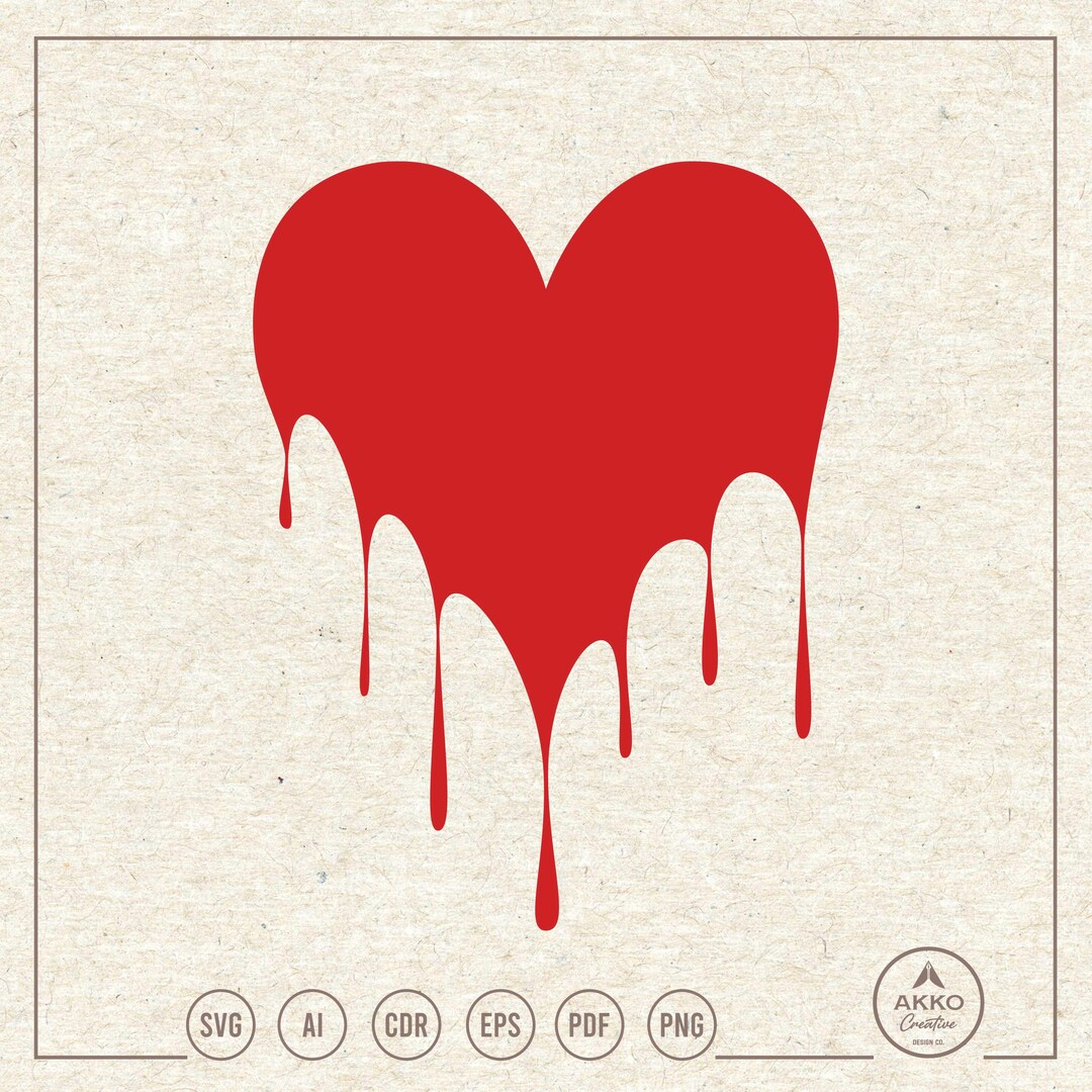 Bloody Heart Svg Png, Clipart, Cricut Silhouette Plotter Cut File - Etsy