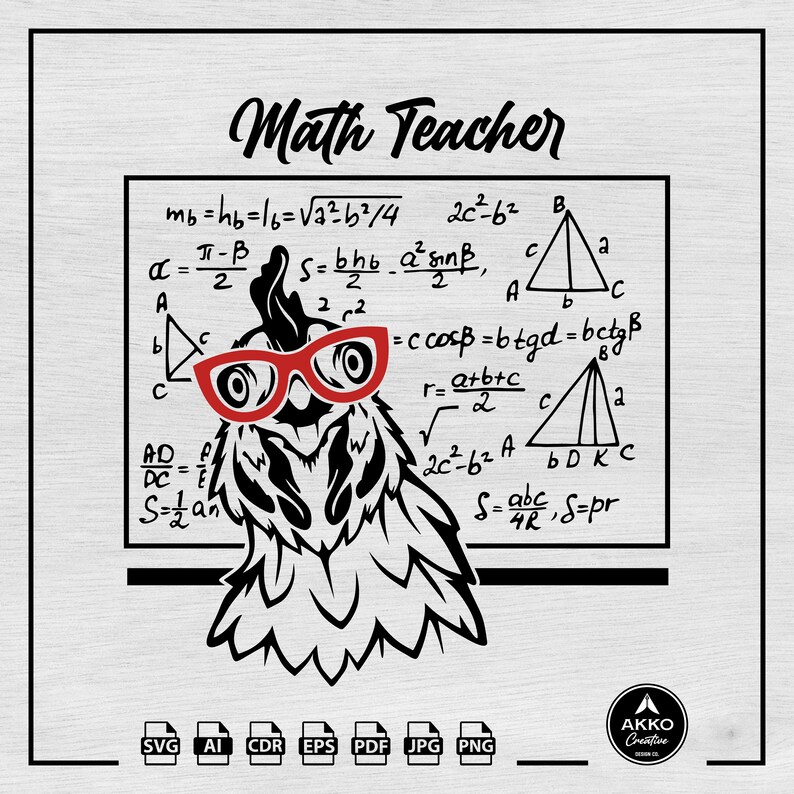 Mathemachicken Svg, Math Teacher Svg Png, Mathematics Svg Png, Math ...