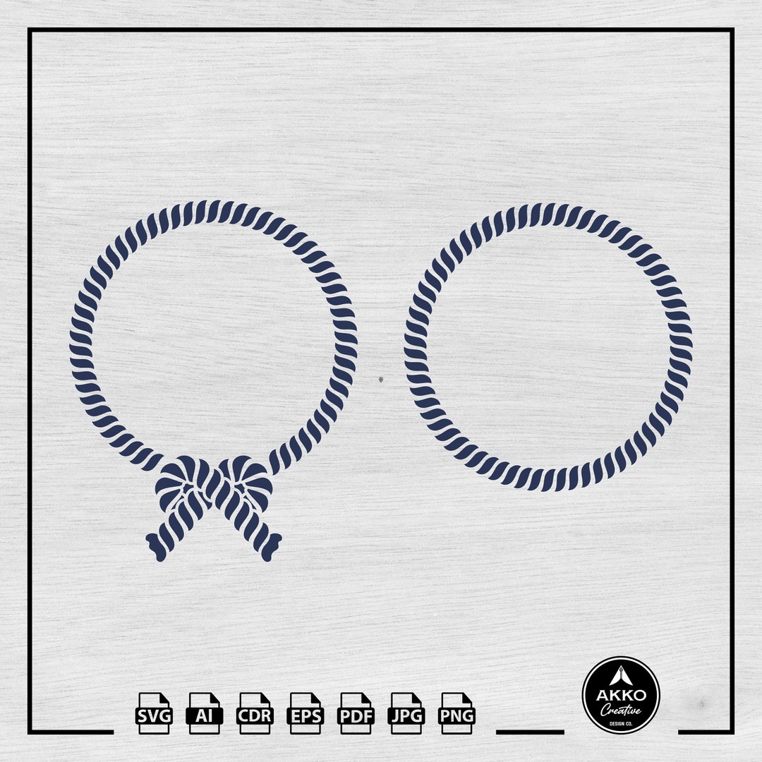 Rope Round Circle Svg Png, Nautical Rope Svg, Rope Round Frame Svg ...