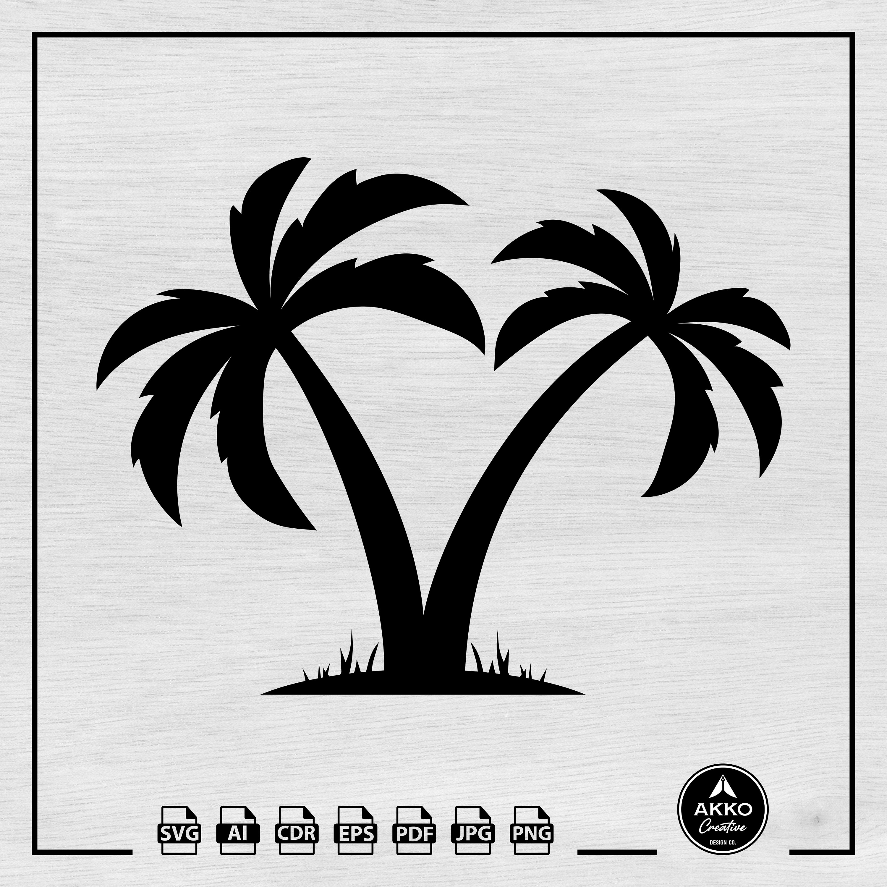 Palm Tree Svg, Tropical Tree Svg, Palms Svg, Coconut Trees Svg, Beach ...