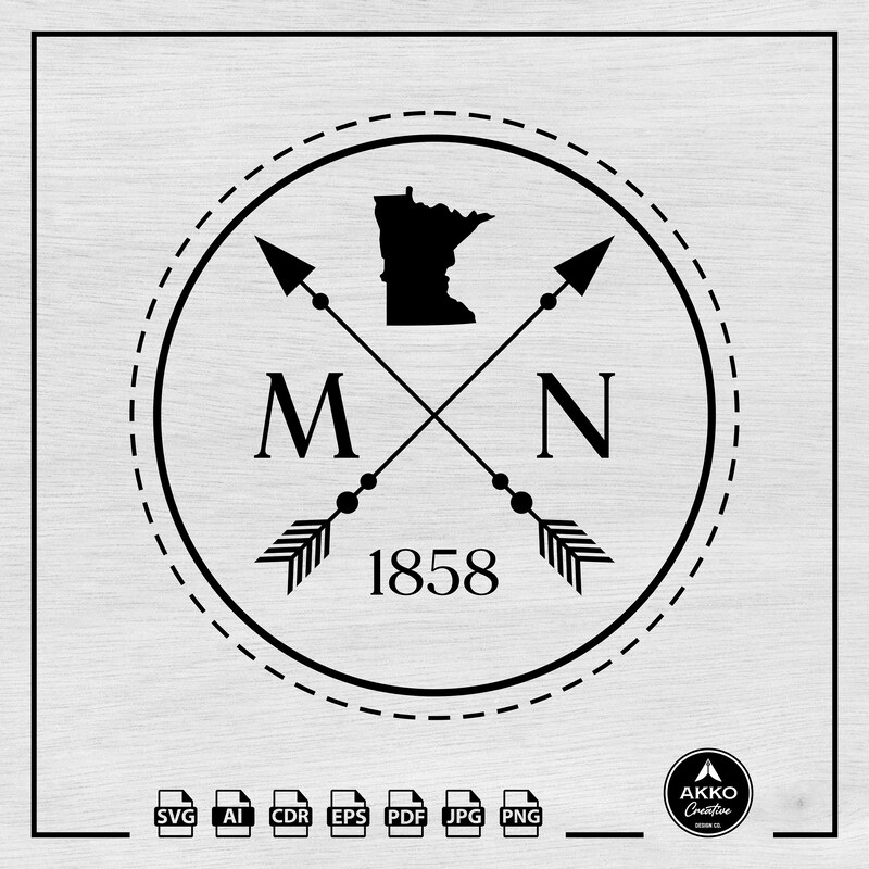 Mn State Silhouette - Etsy