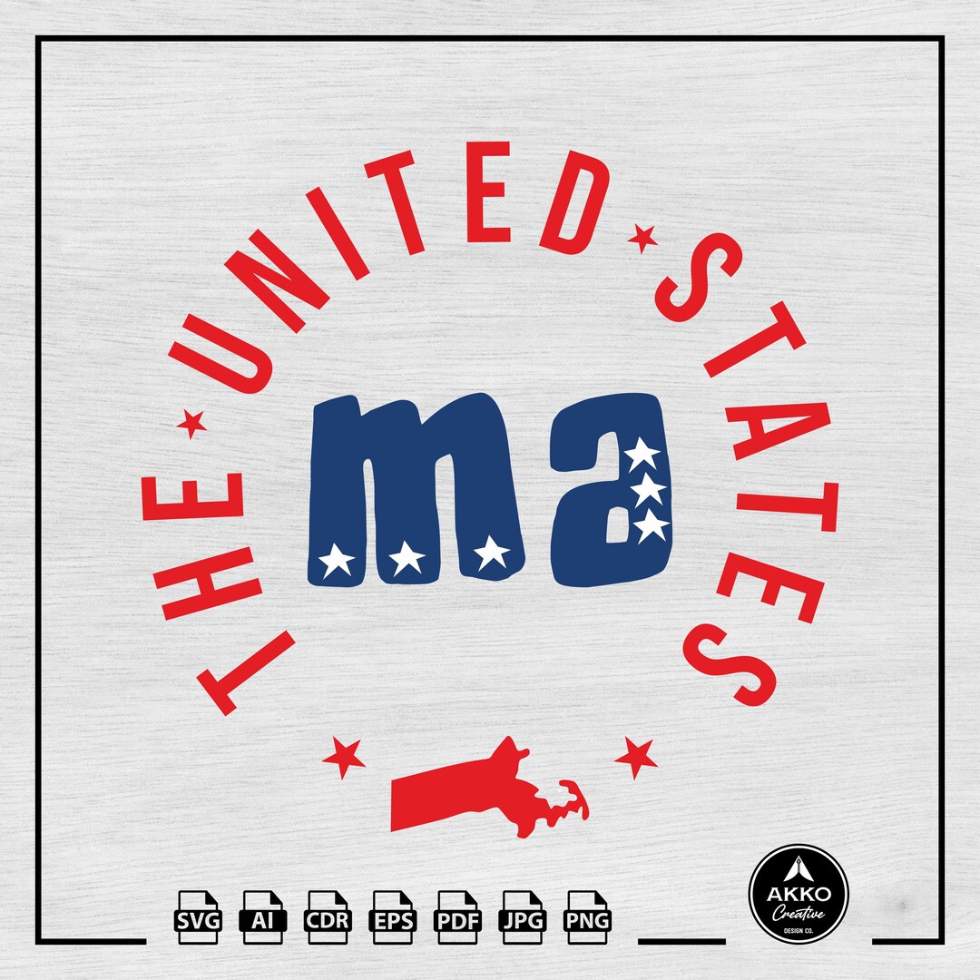 Massachusetts Svg Png, Massachusetts Shirt Svg, Massachusetts Map Svg ...