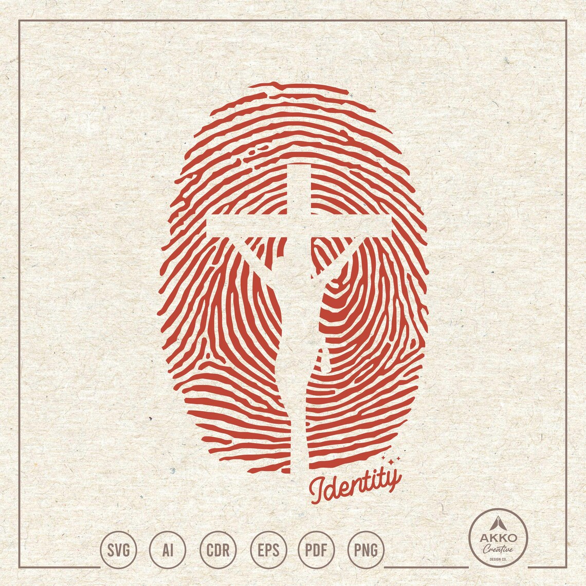Identity Svg Png, Fingerprint Christian Cross, Clipart, Cricut ...