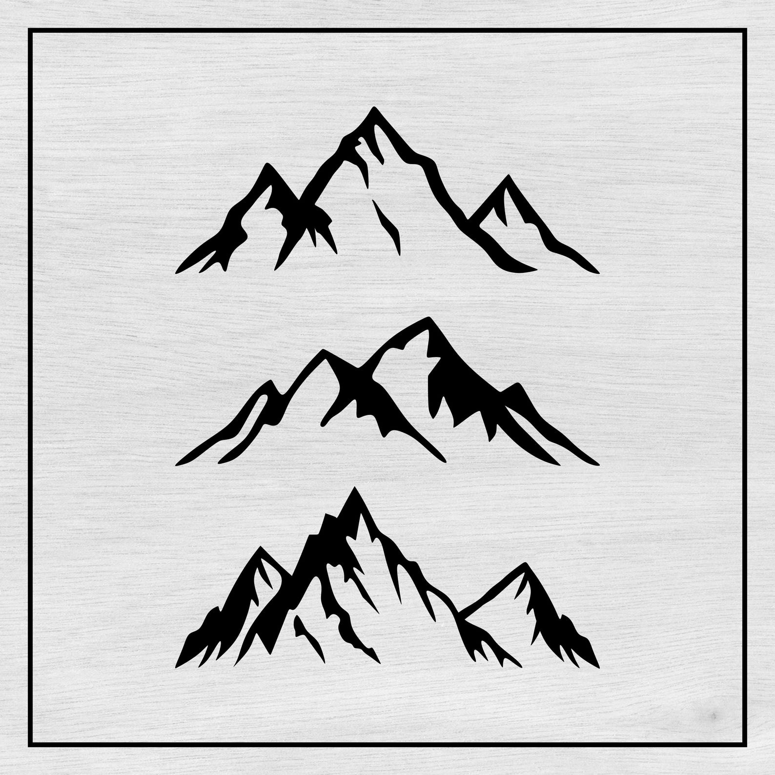 Mountain Bundle Svg Png, Mount Svg, Snowy Mountains Svg, Mountain ...