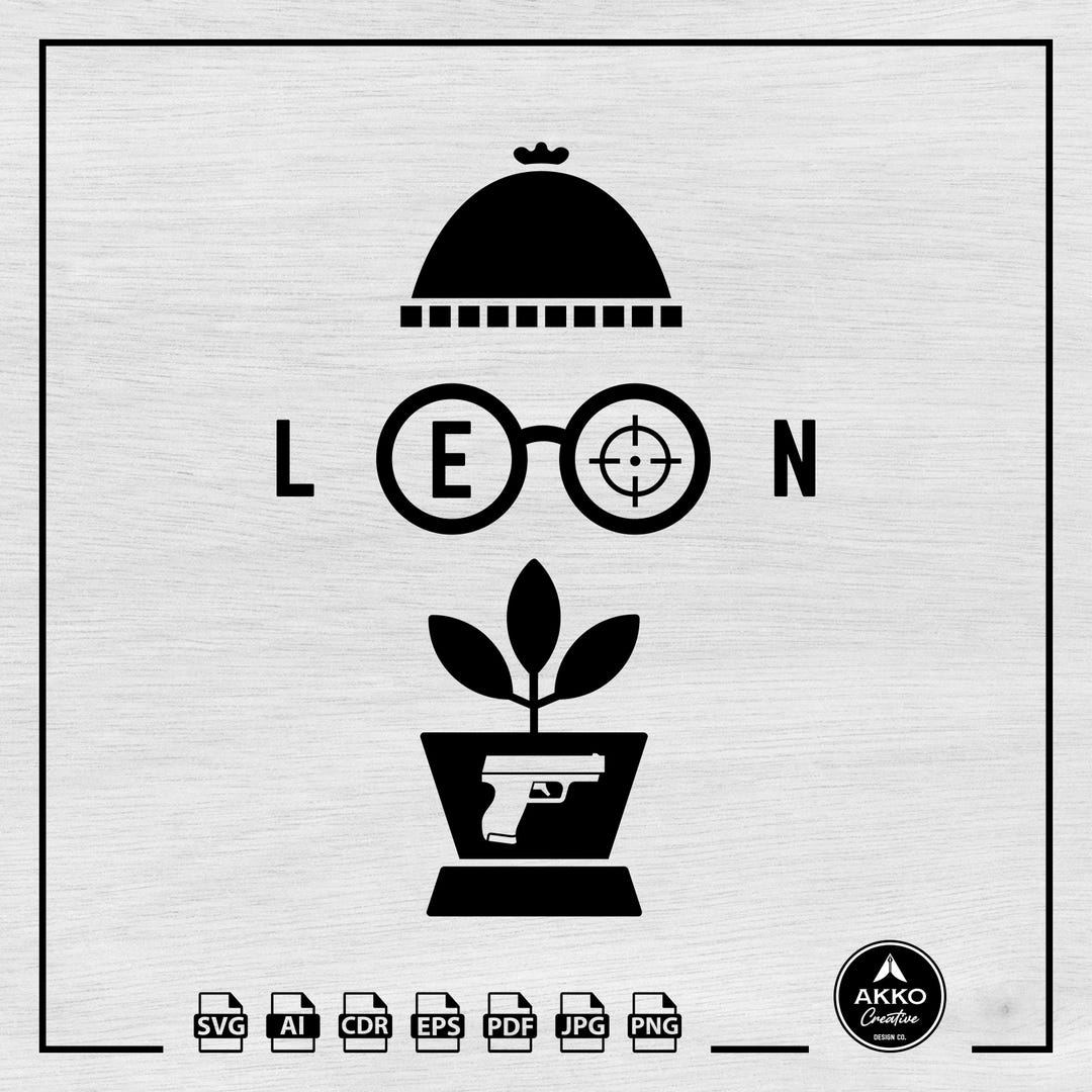 Leon Movie Svg Png, Cinema Svg, Movie Poster Svg, Jean Reno Svg ...
