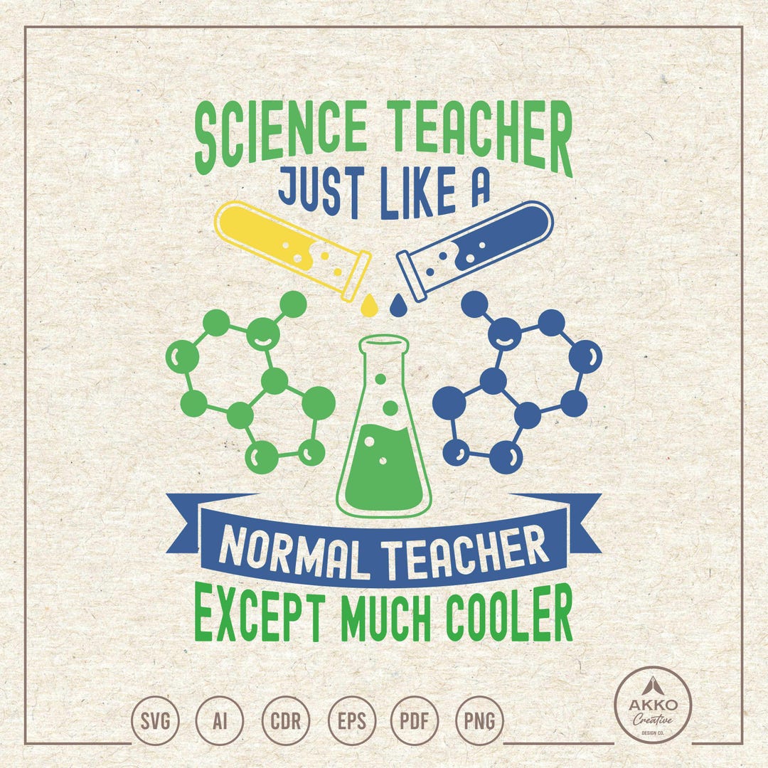Science Teacher Svg Png, Scientist Shirt, Clipart, Cricut Silhouette ...