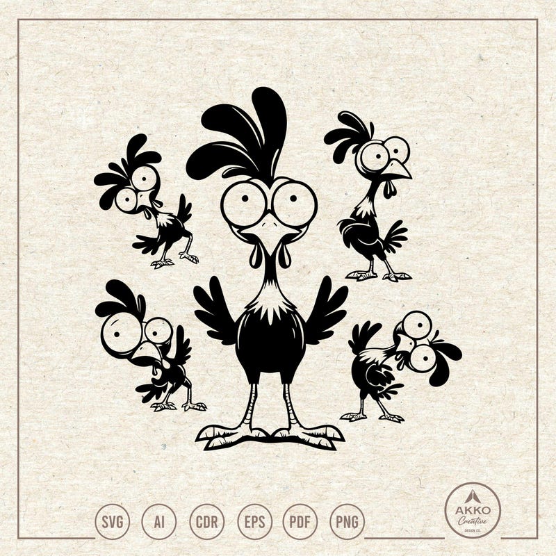 Funny Chicken Decal Svg - Etsy