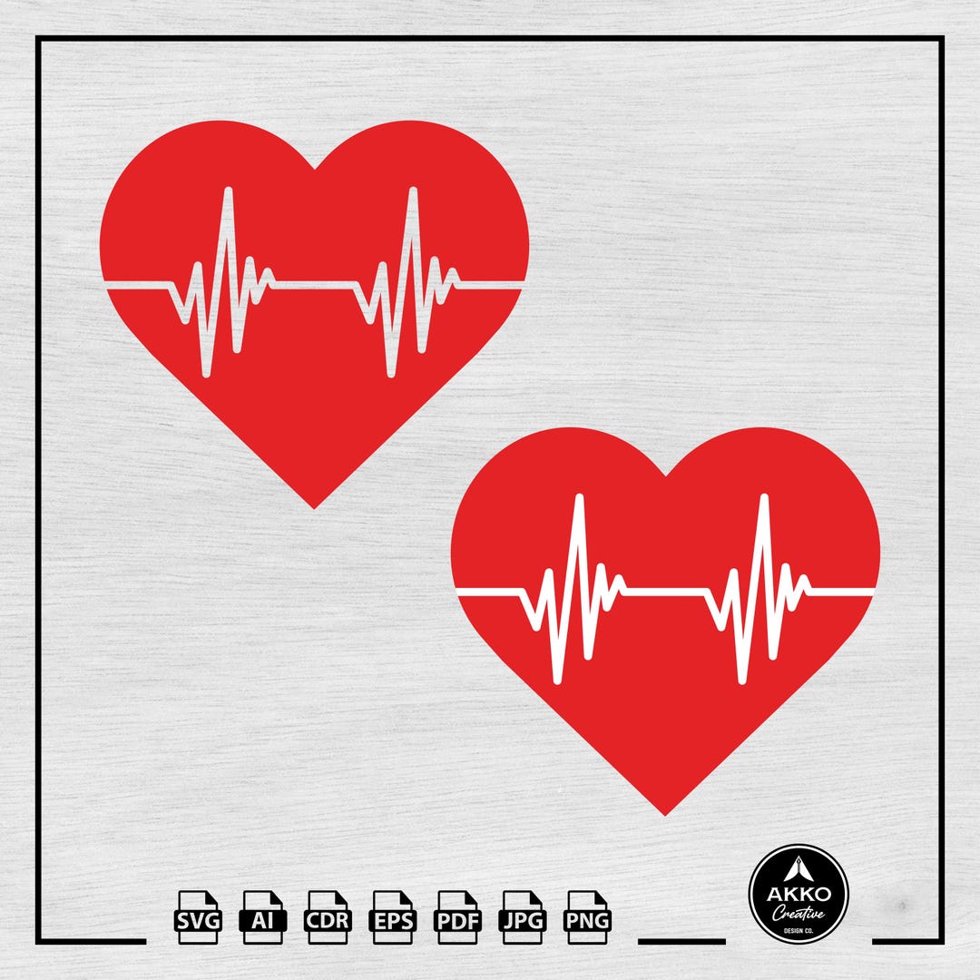 Heartbeat Svg Png, Heart Beat Line Svg, Heartbeat Valentine's Svg ...