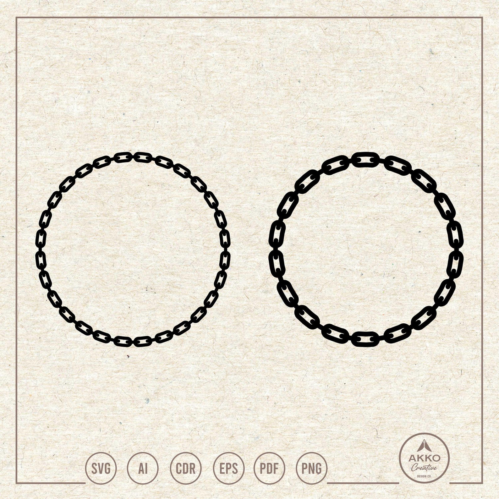 Chain Circle Svg Png, Metal Chain Round Frame Border Clipart, Cricut ...