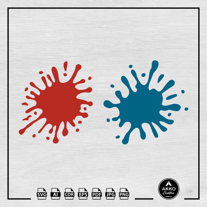 Paint Splatter Svg, Png, Color Splash Svg Png, Ink Splatter Svg Png ...