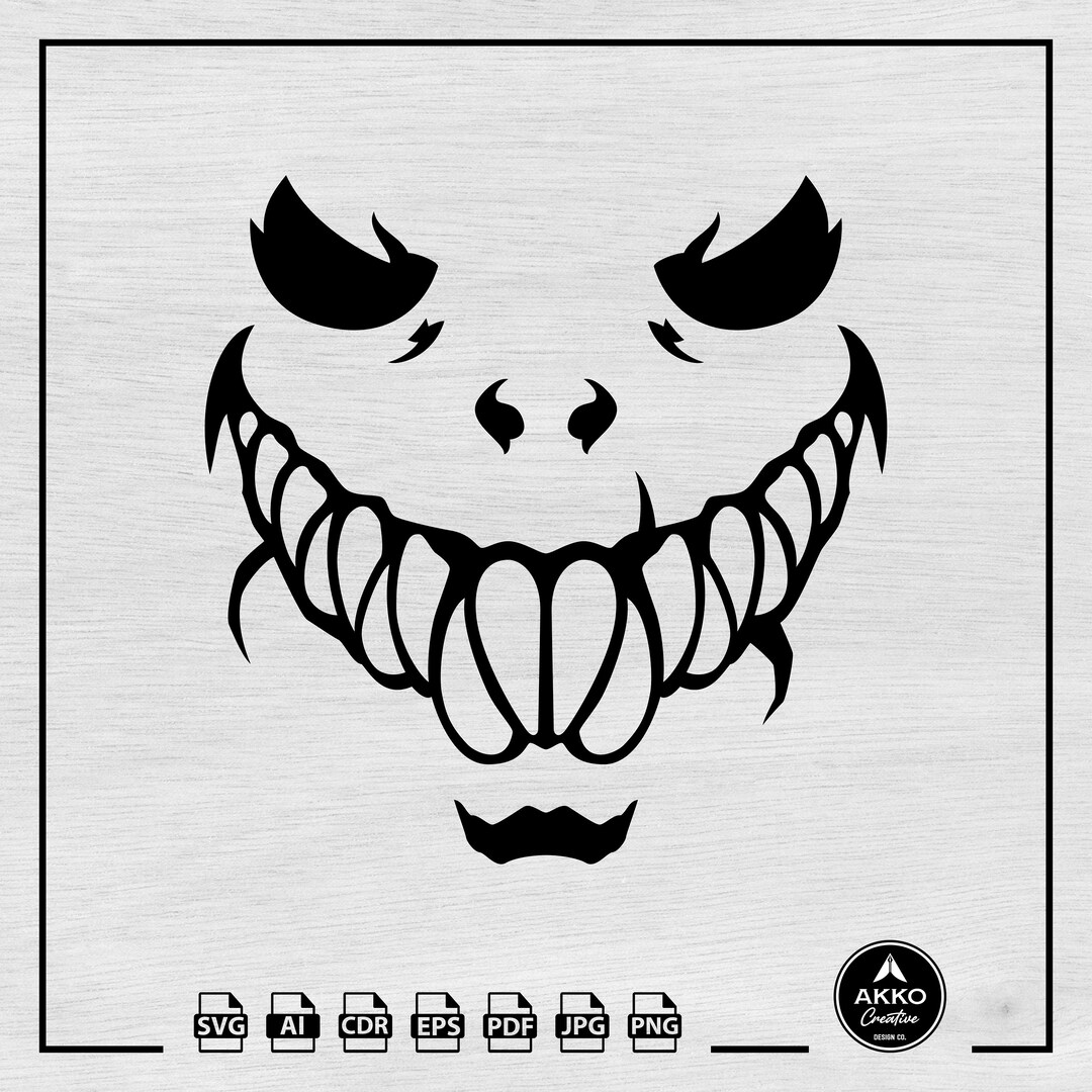 Scary Face Svg Png, Halloween Svg, Skull Face Svg, American Horror ...
