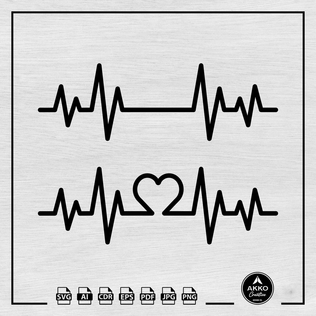 Heartbeat Svg Png, Heart Rate Svg, Heart Beat Line Svg, Heartbeat ...