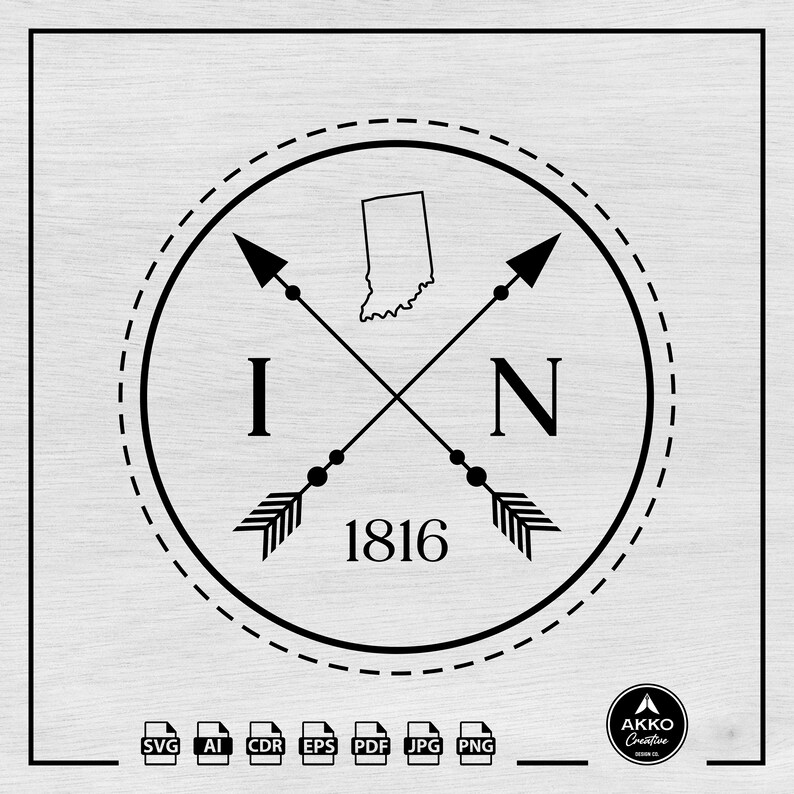 Indiana Svg Png, Indiana State Svg, Indiana Map Svg, Indiana ...