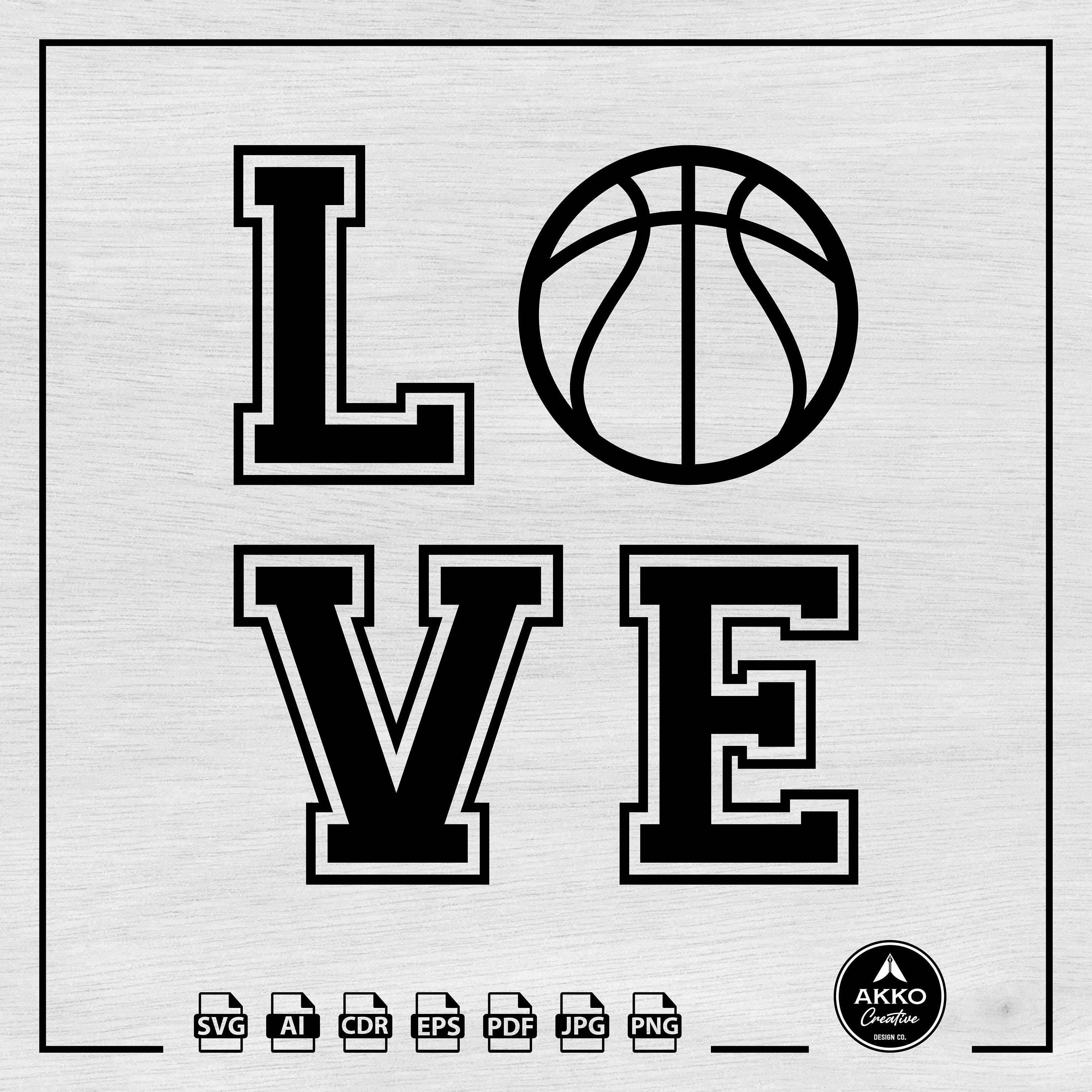 Love Basketball Svg Png, Basketball Svg, Basketball Heart Svg, Sports ...