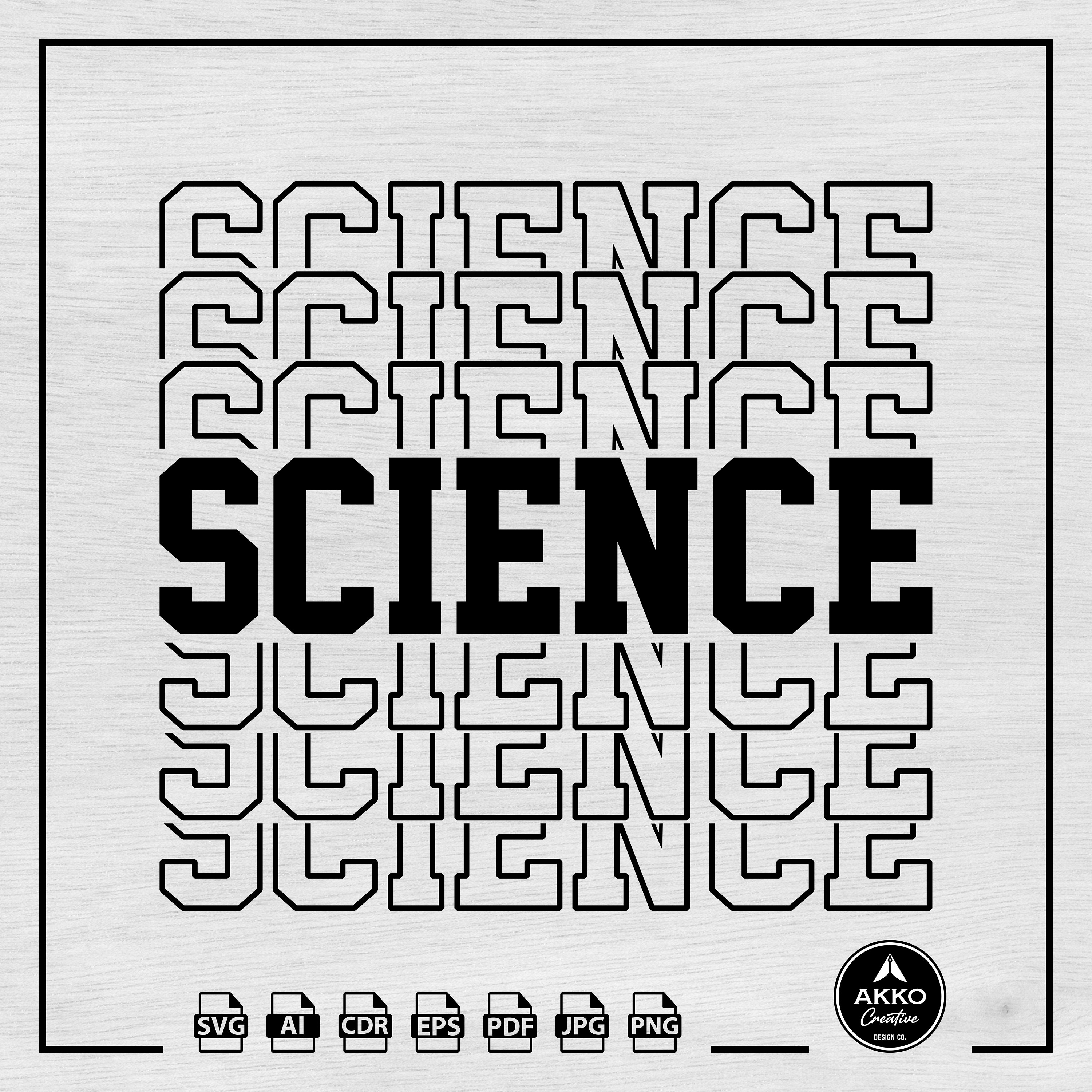Science Svg Png, Science Layered Letters Svg, Stem Svg Png, Stacked up ...