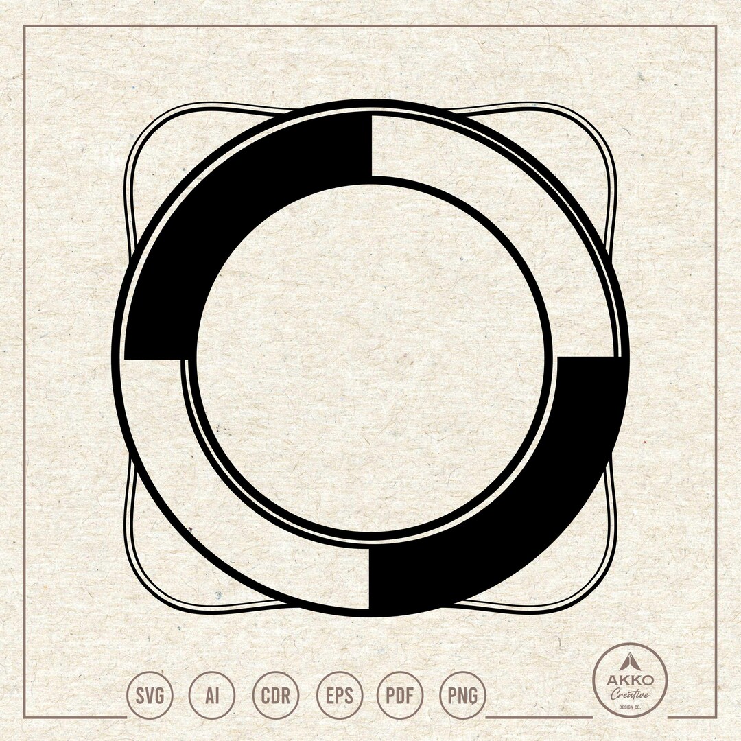 Life Buoy Ring Svg Png, Icon, Nautical Clipart, Cricut Silhouette ...