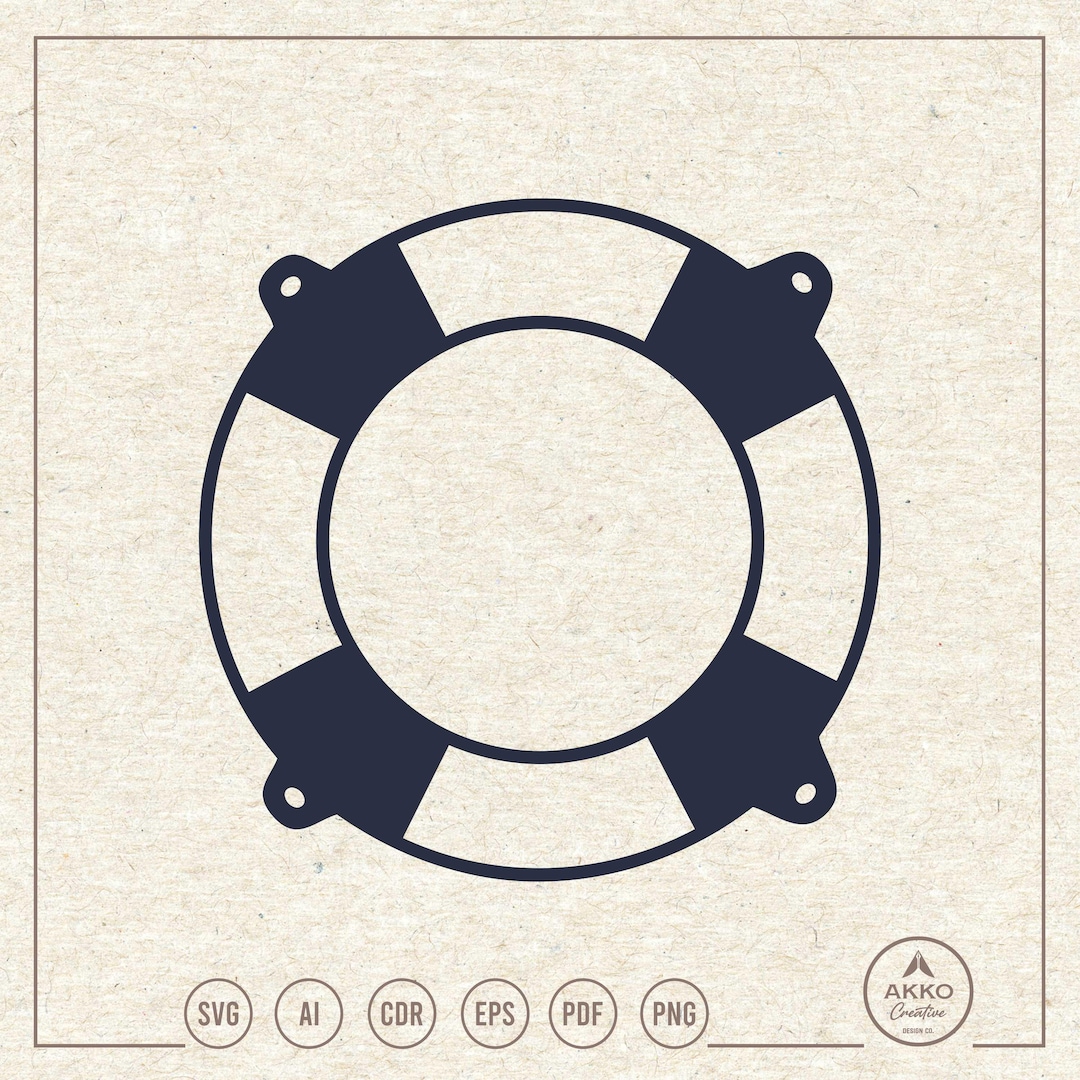Life Buoy Ring Svg Png, Nautical Clipart - Etsy