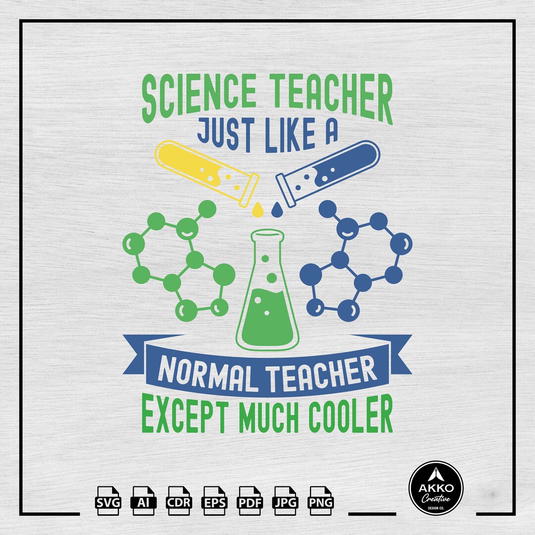 Science Teacher Svg Png, Stem Svg, Chemistry Svg, Molecule Svg, Science ...