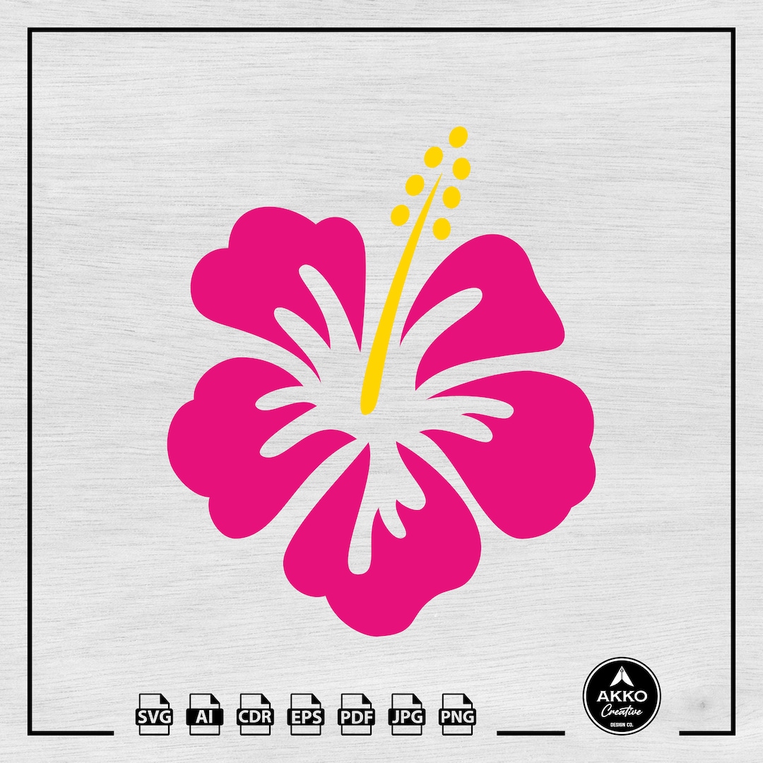 Hibiscus Flower Svg Png, Hawaiian Flowers Svg, Aloha Svg, Tropical ...