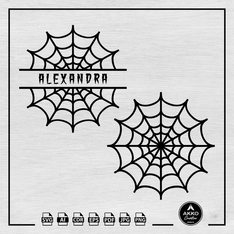 Split Spider Web Svg - Etsy