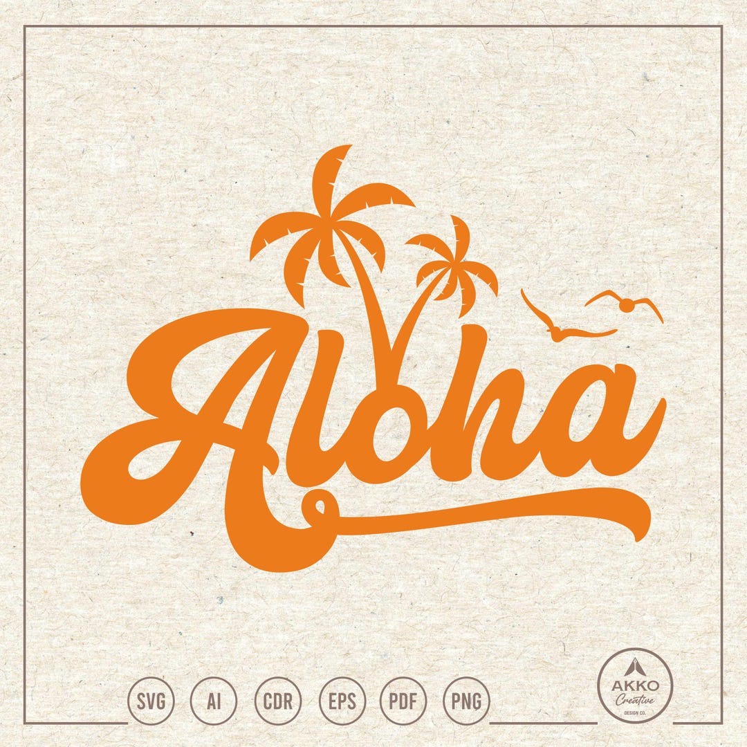 Aloha Svg Png, Hawaiian Clipart, Cricut Silhouette Cut File - Etsy