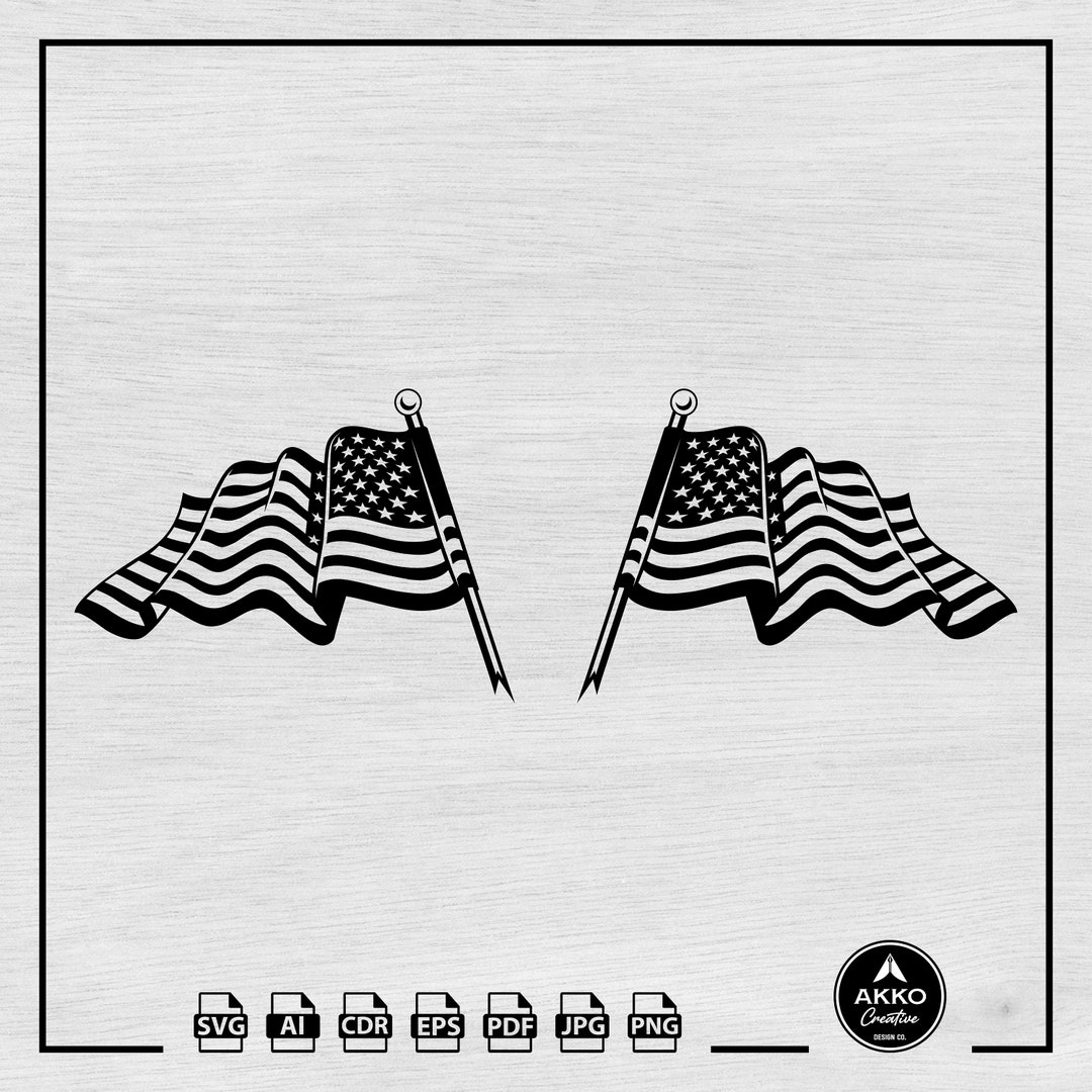 Waving American Flag Svg, American Flag Svg, US Flag Svg, United States ...