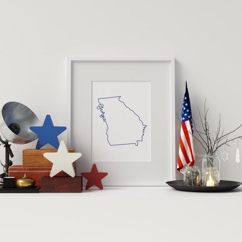 Georgia State Outline Map Svg Png, Clipart, Cricut Silhouette Plotter ...