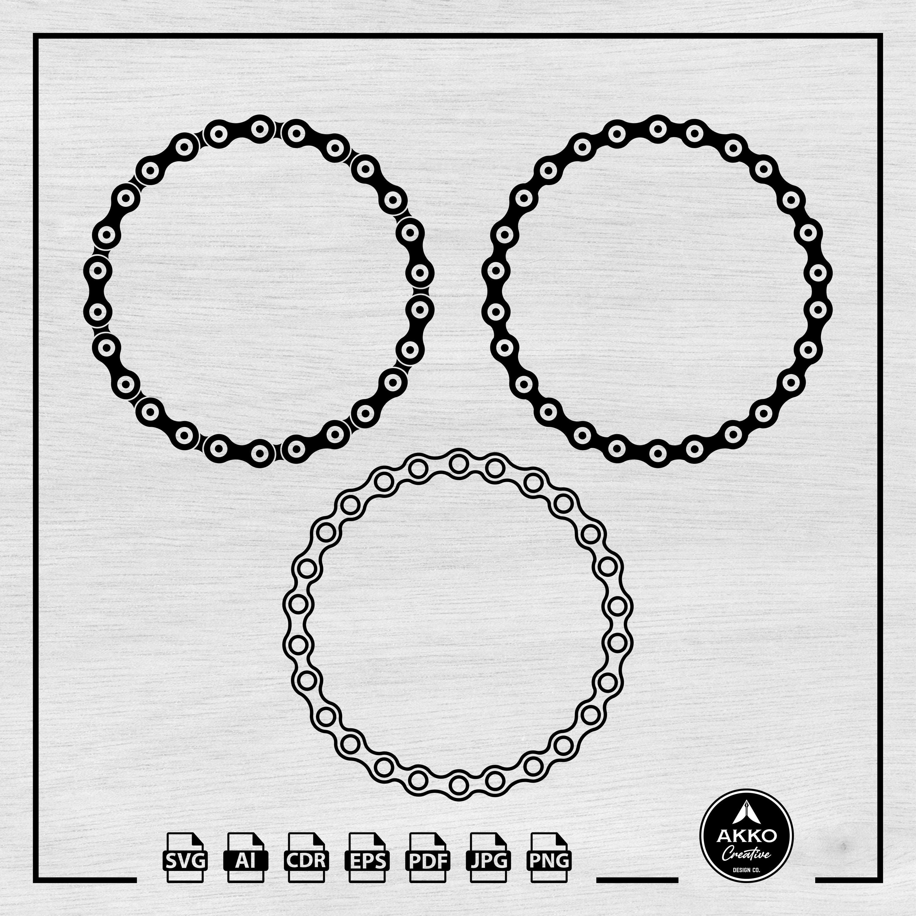 Bicycle Chain Svg Png, Bike Chain Link Svg, Cycle Chain Gear Svg ...