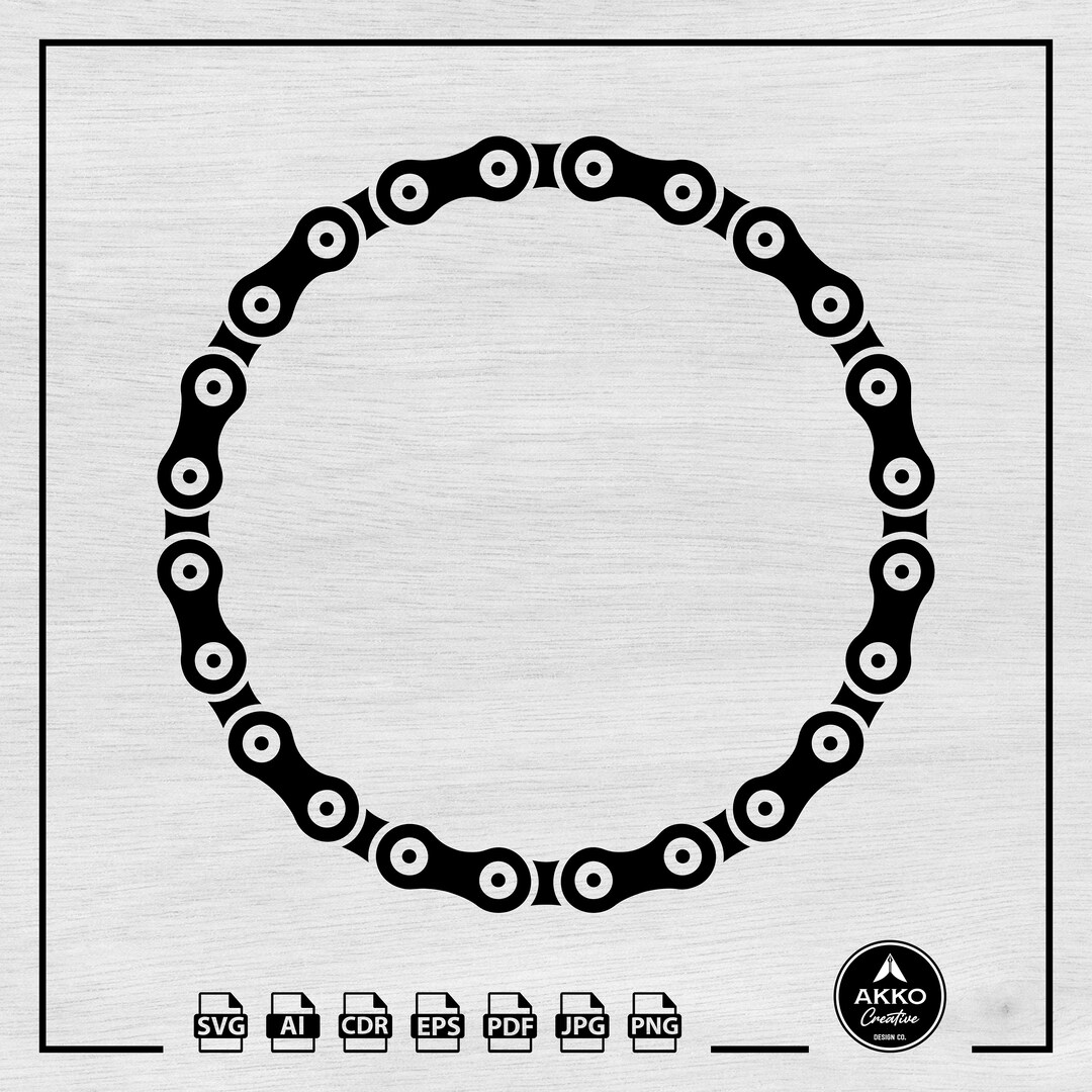 Bicycle Chain Svg Png, Bike Chain Link Svg, Cycle Chain Gear Svg, Bike ...