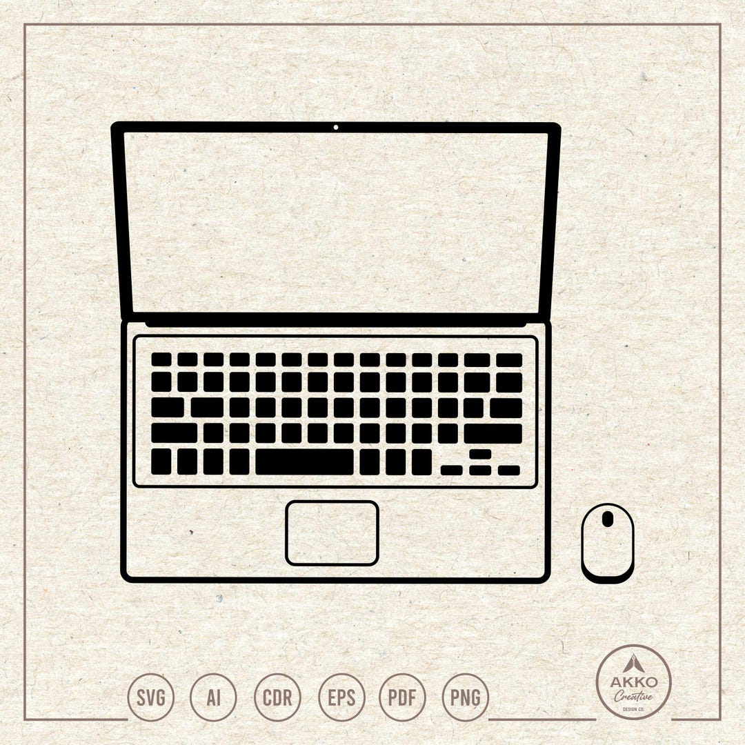 Laptop Svg Png, Computer Mouse Clipart, Cricut Silhouette Plotter Cut ...