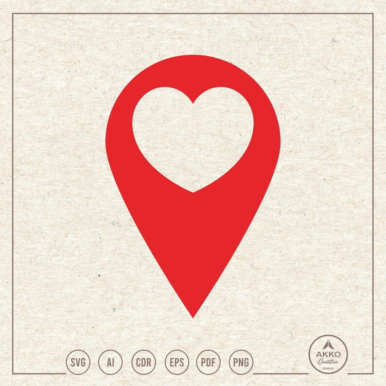 Heart Map Pin Svg Png, Point Maker Clipart, Cricut Silhouette Plotter ...
