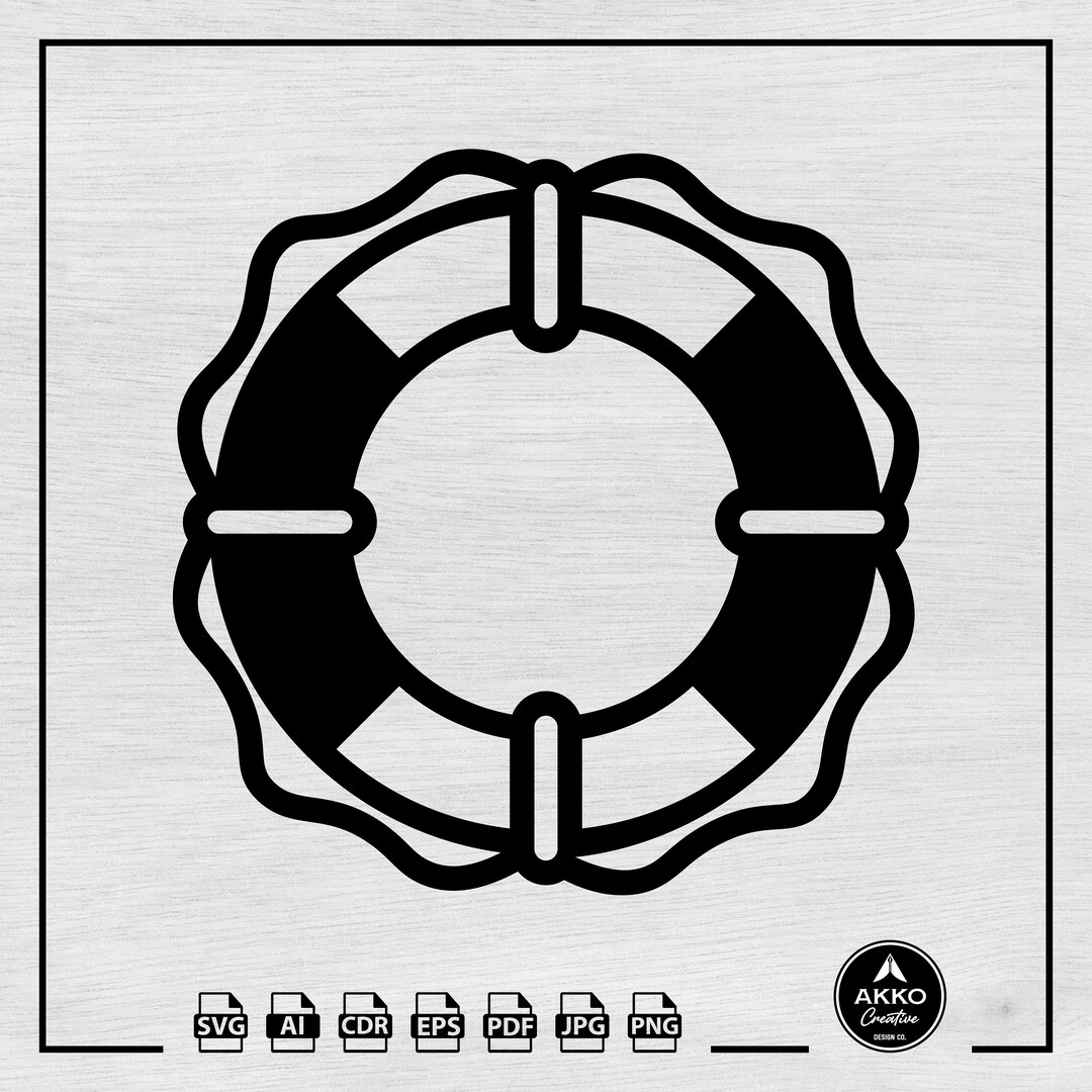 Life Preserver Svg Png, Life Buoy Ring Svg, Rescue EMT Svg, Life Line ...