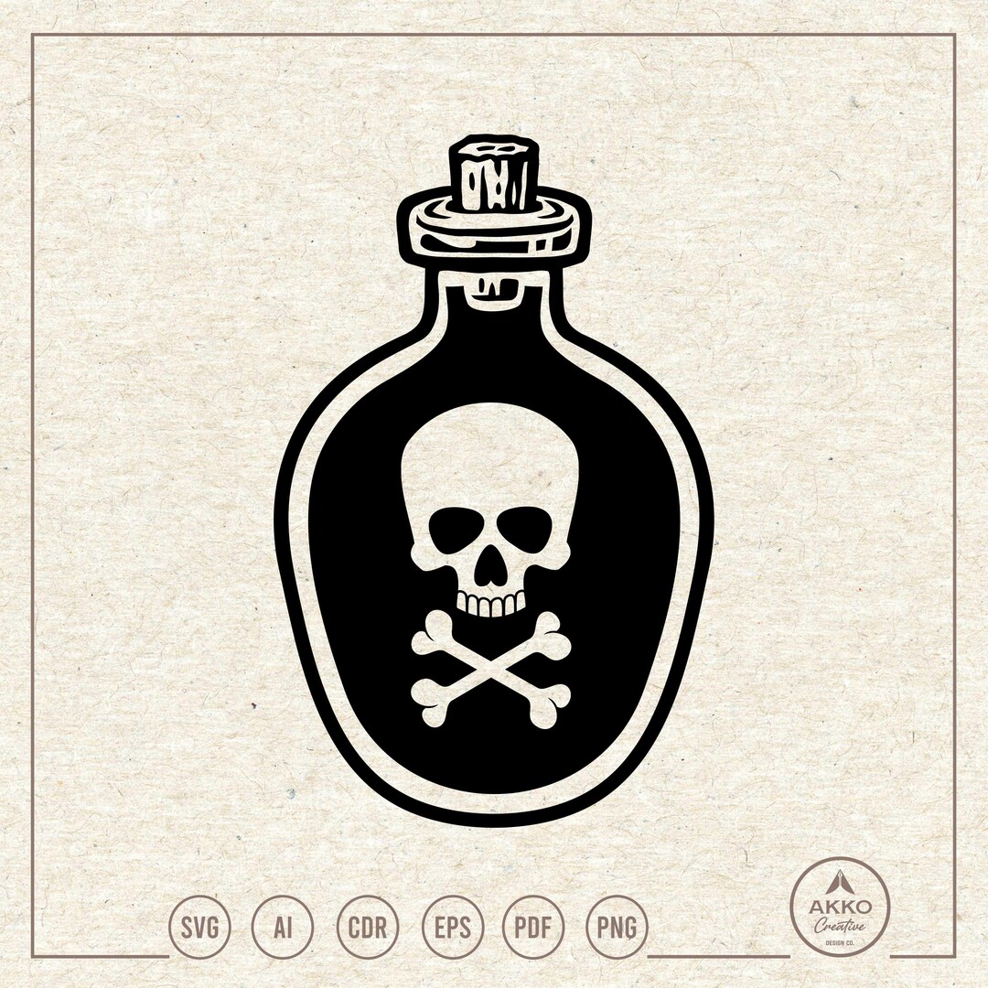 Poison Bottle Svg Png, Clipart, Cricut Silhouette Plotter Cut File ...