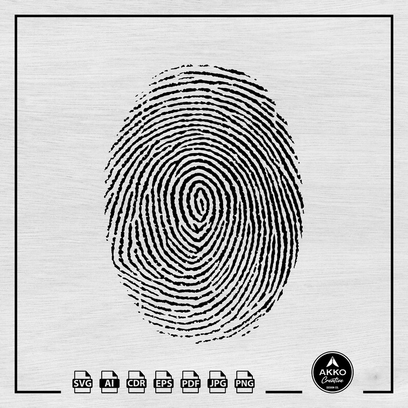 Fingerprint Svg, True Crime Svg, Dactylogram Svg, Thumbprint Svg ...