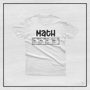 Math Teacher Svg Png, Mathematics Svg, Math Shirt Svg, Periodic Table ...