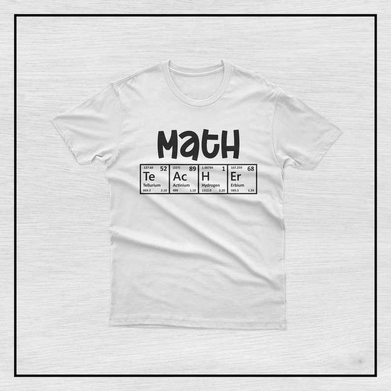 Math Teacher Svg Png, Mathematics Svg, Math Shirt Svg, Periodic Table ...