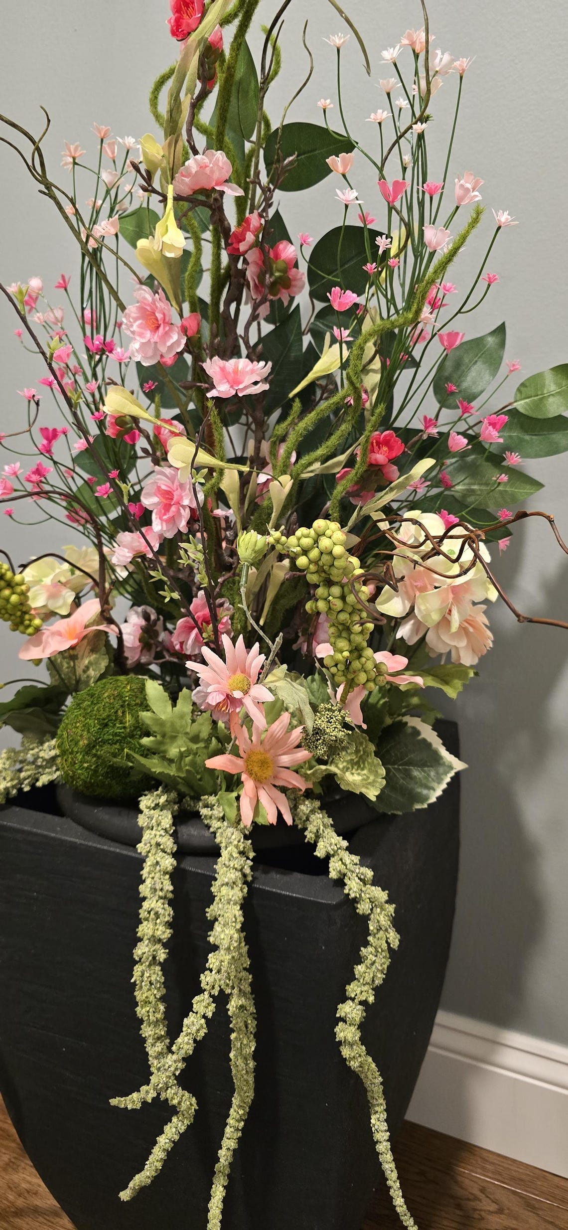 Pink Floral Spring Urn Filler, Porch Decor Arrangement - Etsy